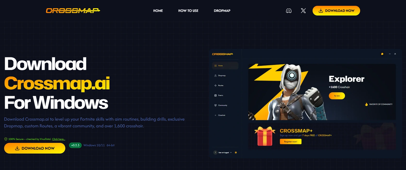 Download the Fortnite Training App – Crossmap.ai | Aim, Build & Dropmap Pro